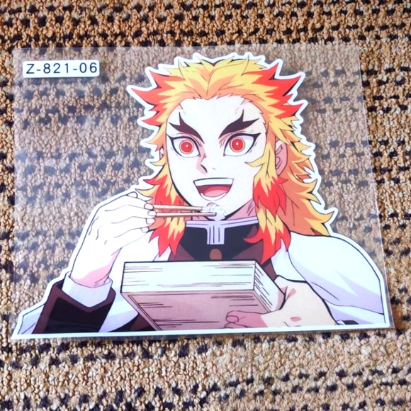 No Brand | Accessories | Rengoku Car Sticker Demon Slayer Anime Ramen ...